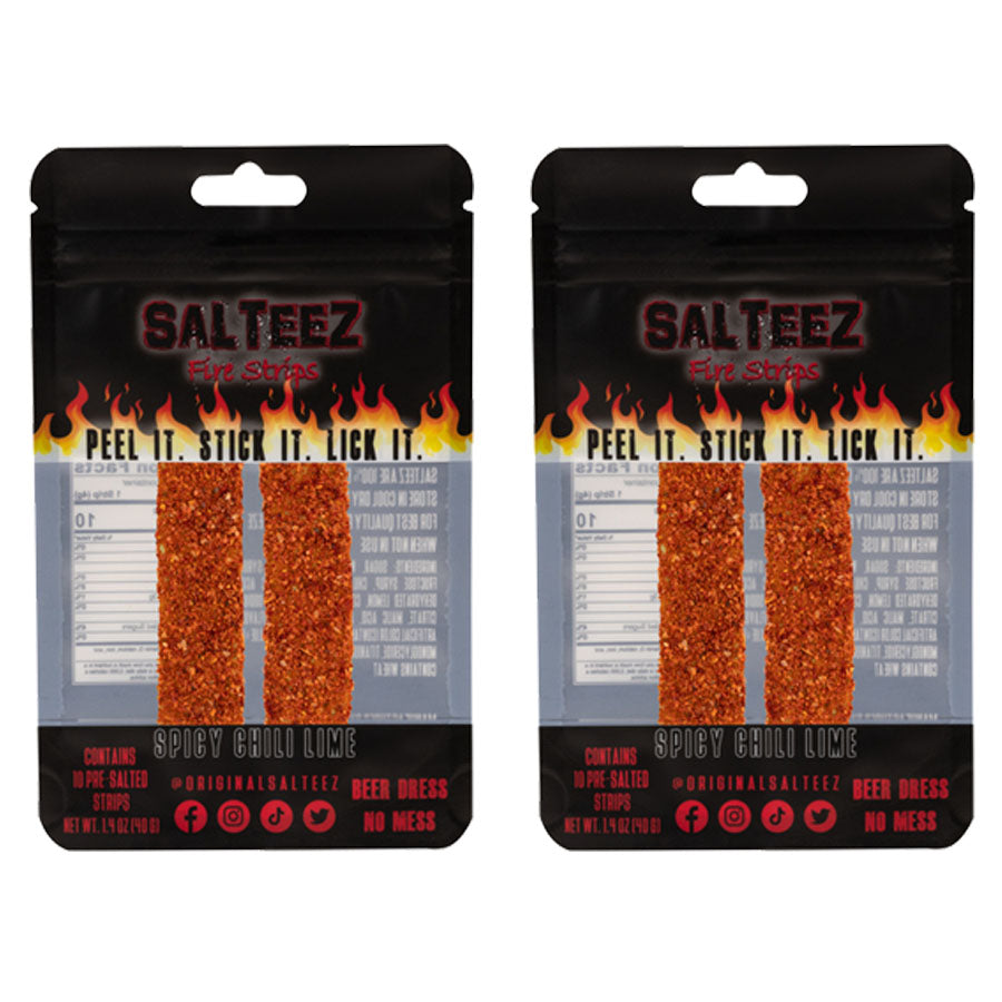 Salteez Beer Salt Strips - Chili Lime - 2 Packs